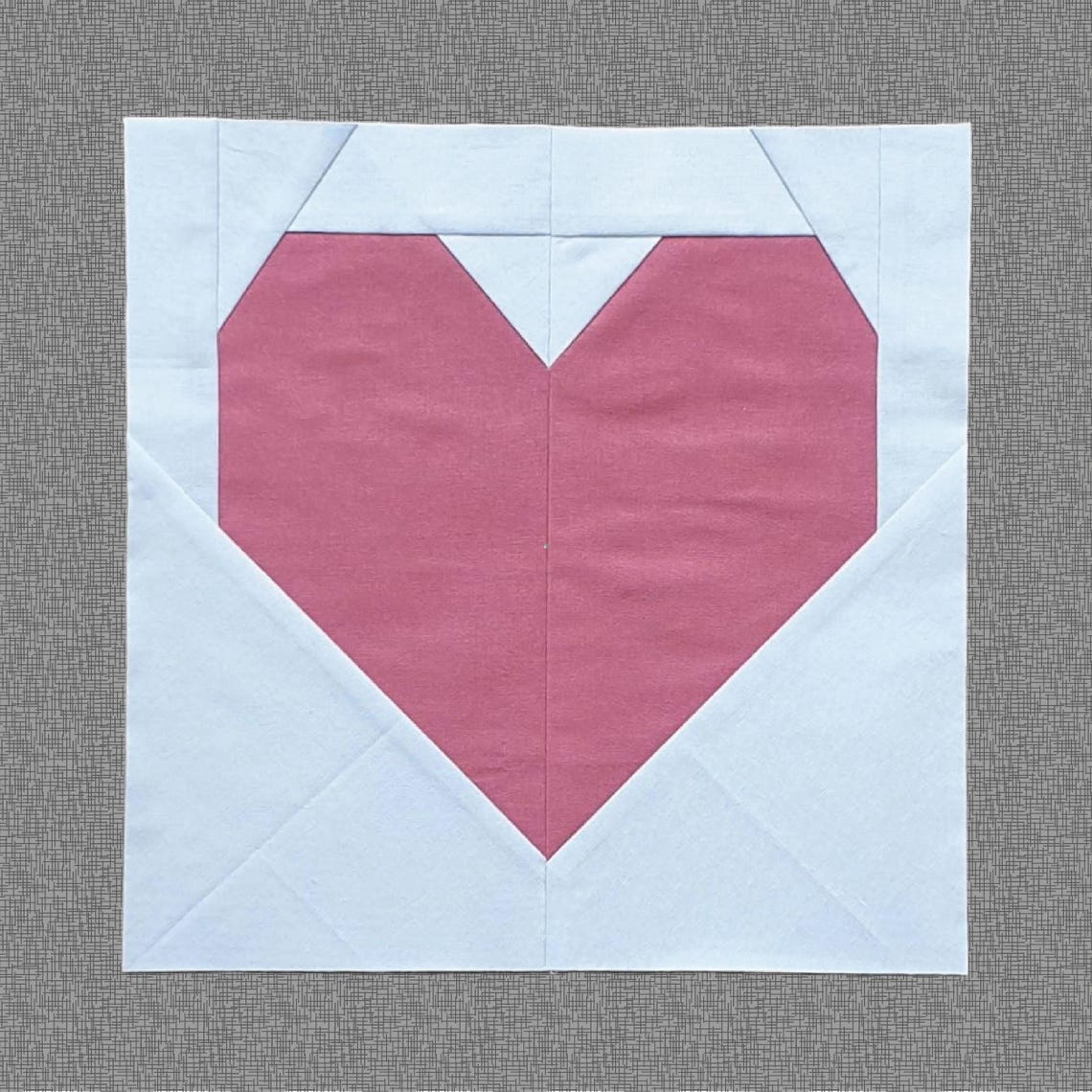 Heart FPP Quilt Block Pattern, 2 Sizes (PDF Pattern) - Etsy