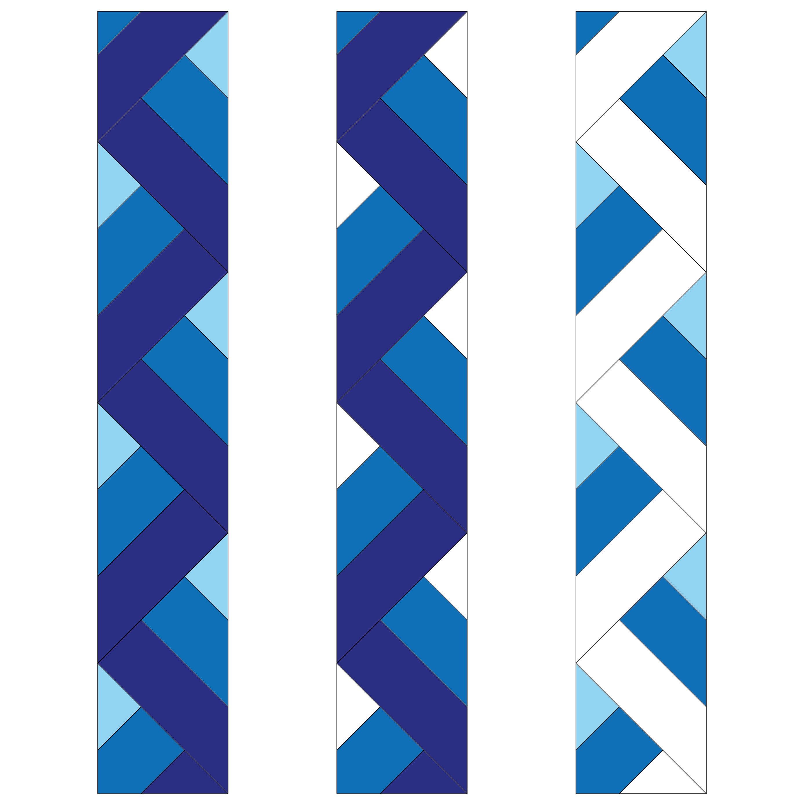Triple Herringbone Strips | Paper Piecing | 8 Sizes | IDEAL for Quilt ...