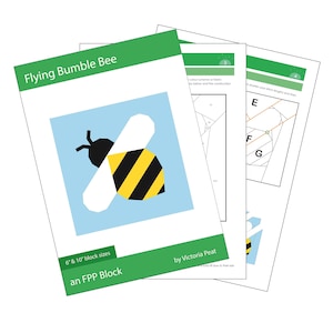 Flying Bumble Bee, Honey Bee FPP Quilt Block Perfect for Spring and ...