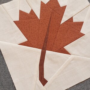 Maple Leaf FPP Quilt Block: Autumn Patchwork Pattern, 2 Sizes (PDF ...