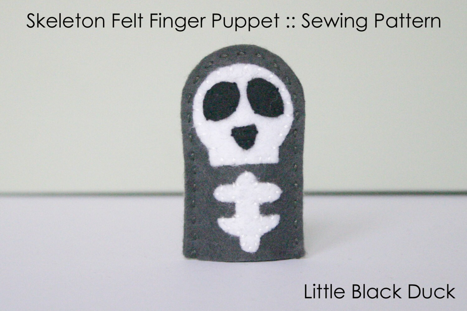 Pattern: Skeleton Felt Finger Puppet - Etsy
