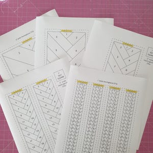 Herringbone/prairie Braid Strips for Foundation Paper Piecing (FPP), 11 ...