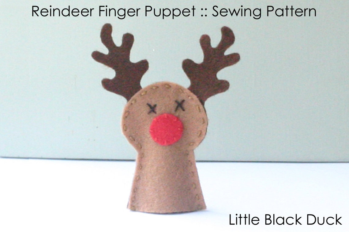 Pattern: Reindeer Felt Finger Puppet - Etsy