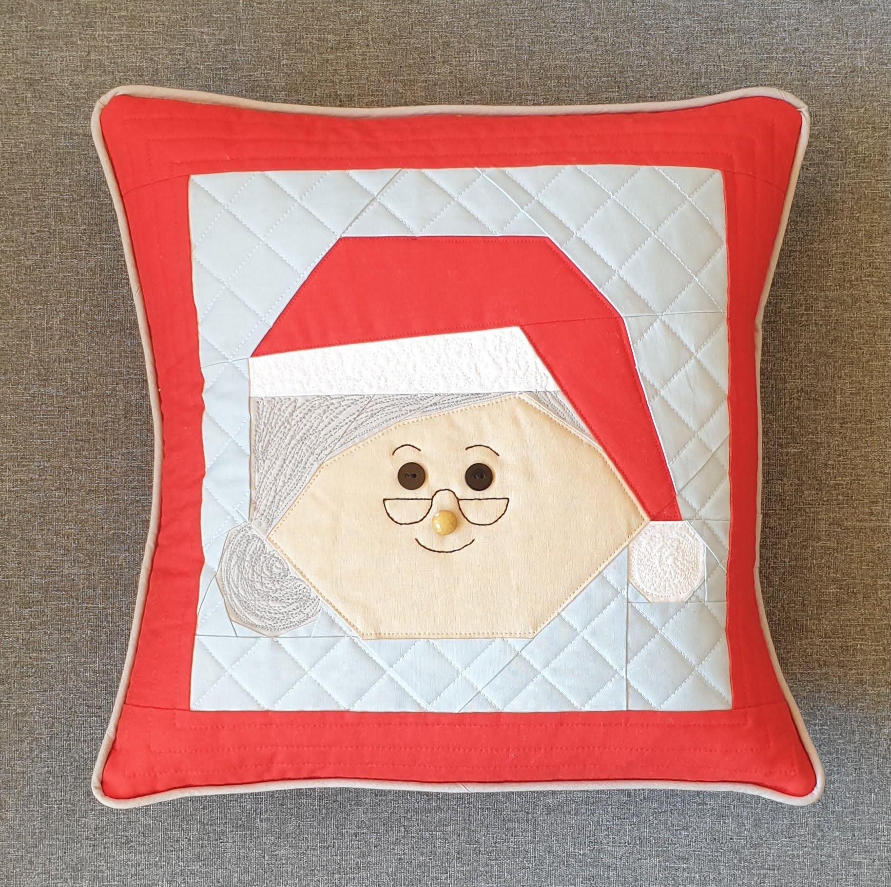 Santa and Mrs Claus Foundation Paper Piecing Cushion Pdf Pattern, Quilt ...