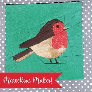 Robin FPP Quilt Block Pdf Pattern in 2 Sizes - Etsy