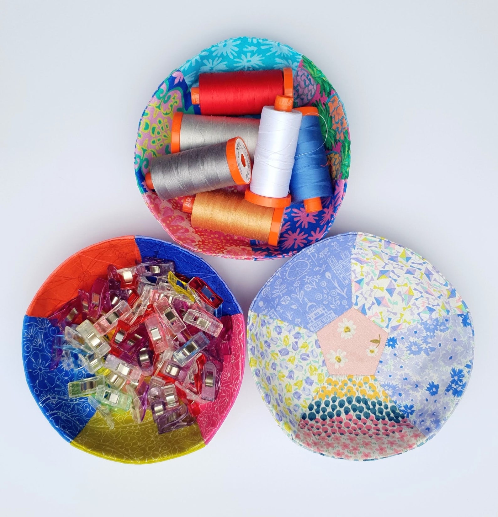 Keep It Tidy Bowl Pdf Pattern, Fabric Bowl Made Using English Paper ...