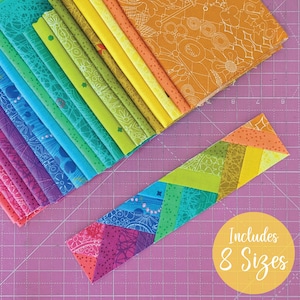 Triple Herringbone Strips | Paper Piecing | 8 Sizes | IDEAL for Quilt ...