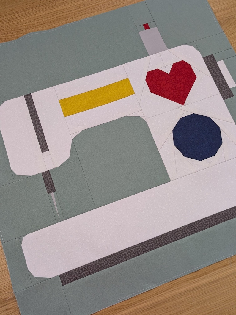 Sewing Machine Paper Piecing Quilt Block Pdf Pattern - Etsy