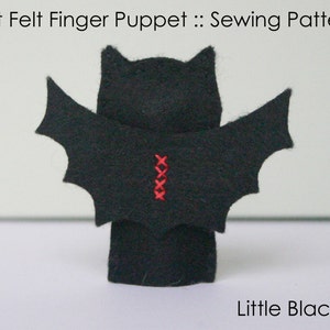 Pattern: Bat Felt Finger Puppet - Etsy