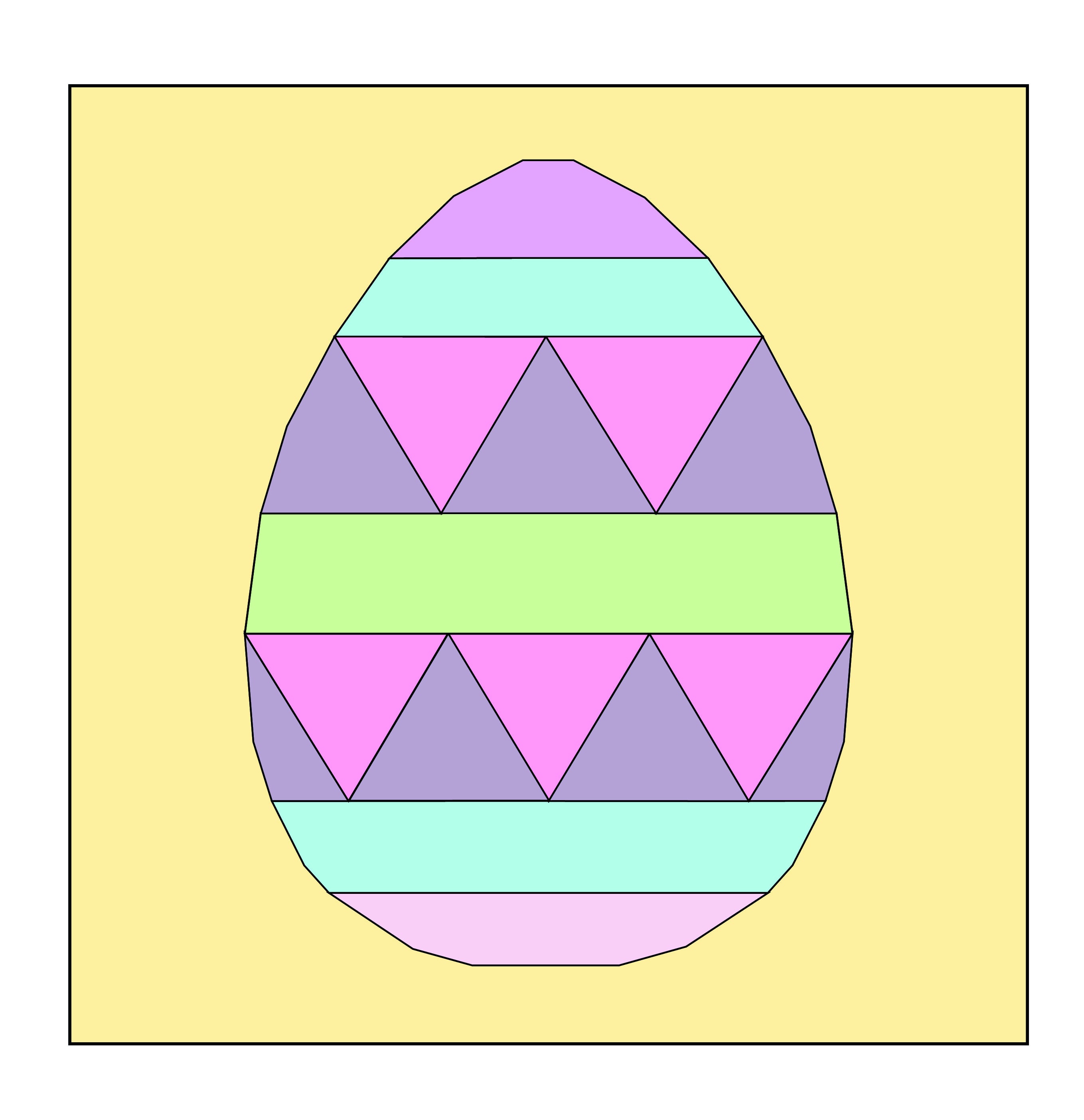 Fancy Easter Egg : Paper Piecing Pdf Pattern - Etsy