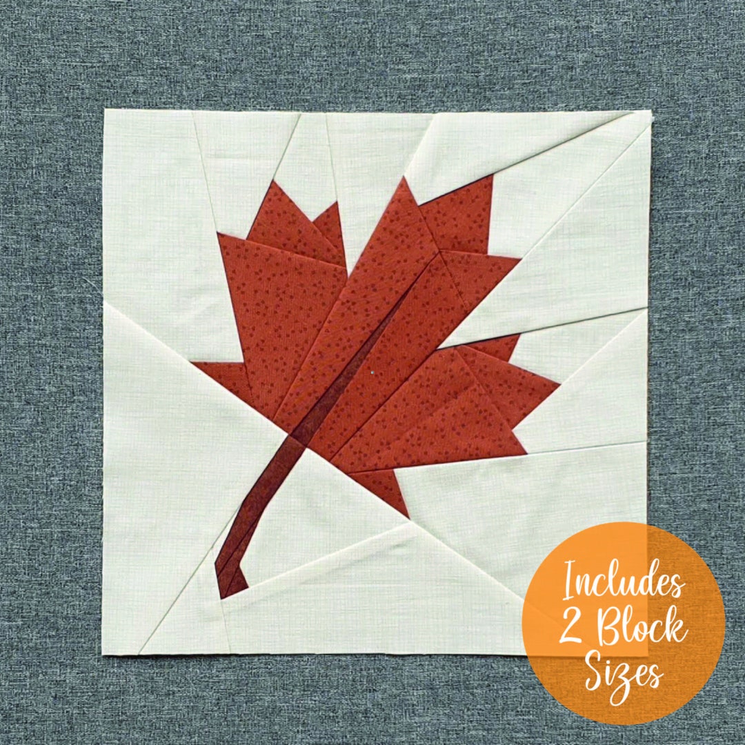Maple Leaf FPP Quilt Block Ideal for Autumn and Fall Quilt Projects ...