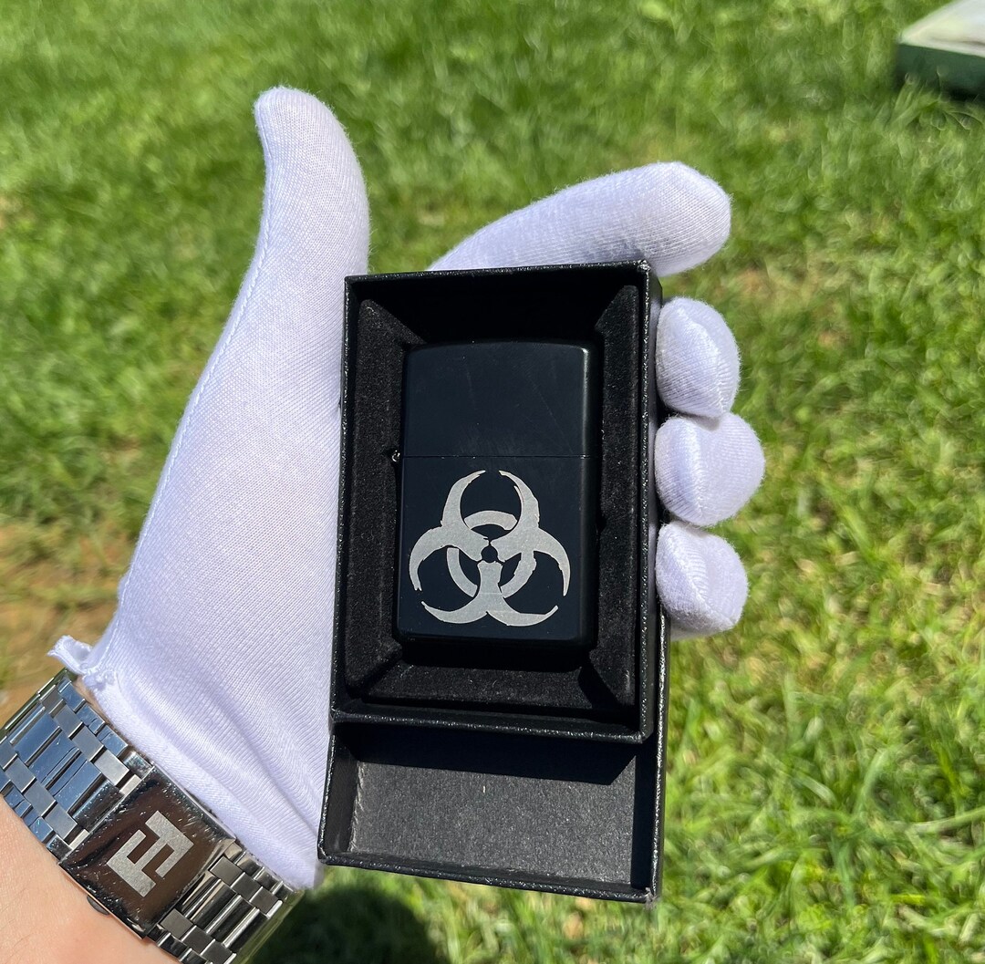Biological Hazard Danger Sign Engraved Lighter Caution Safety Label ...