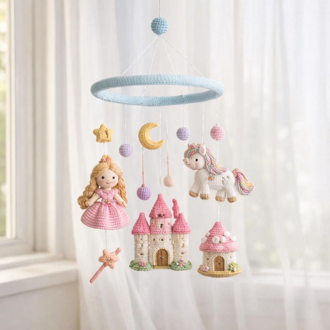 Fairy Tale Keepsake Crochet Mobile With Soft Hanging Elements for ...