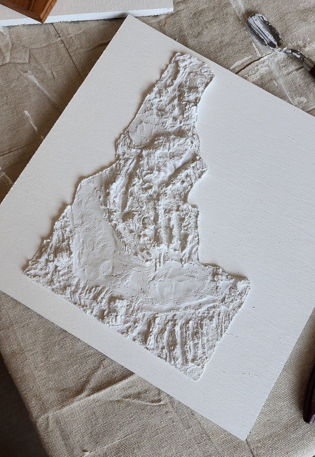 Topographical Relief Map Idaho Artwork Handmade Mixed Media Painting - Etsy