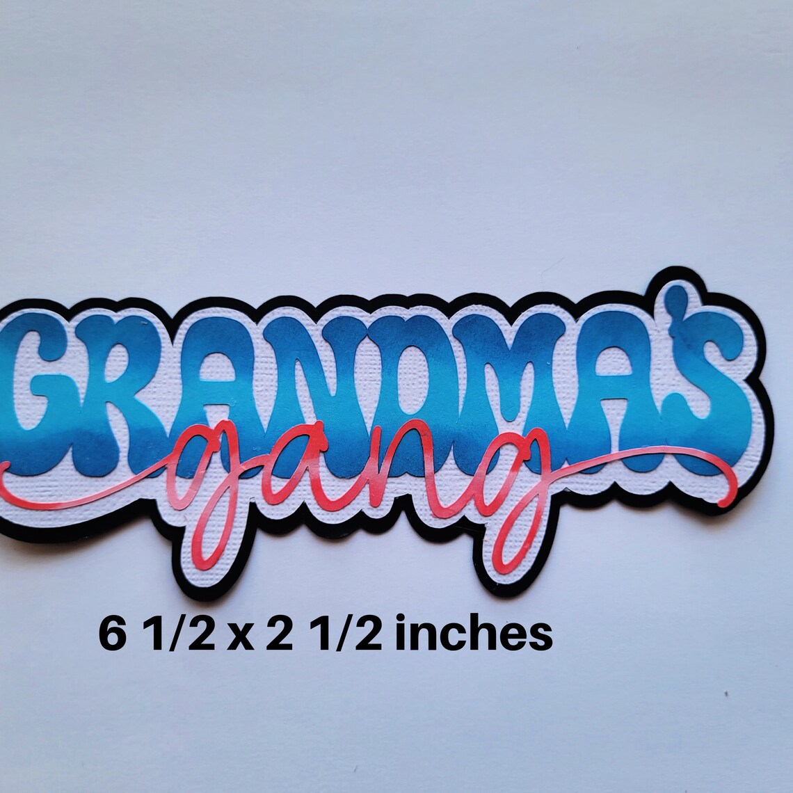 GRANDMA'S GANG TITLE Family 3D Paper Piecing for Premade Scrapbook Page ...