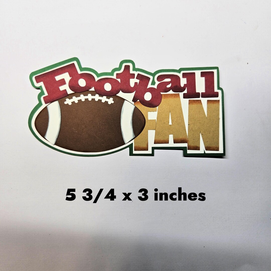 FOOTBALL FAN TITLE Sports Boy 3D Paper Piecing for Premade Scrapbook ...
