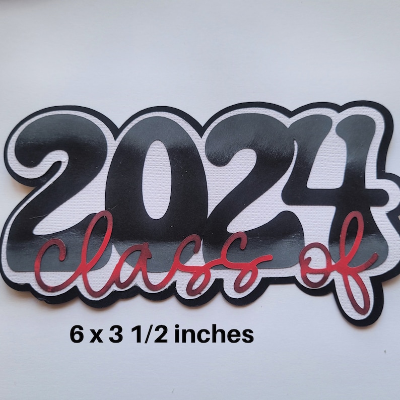 CLASS OF 2024 School Title 3D Paper Piecing for Premade Scrapbook Page ...