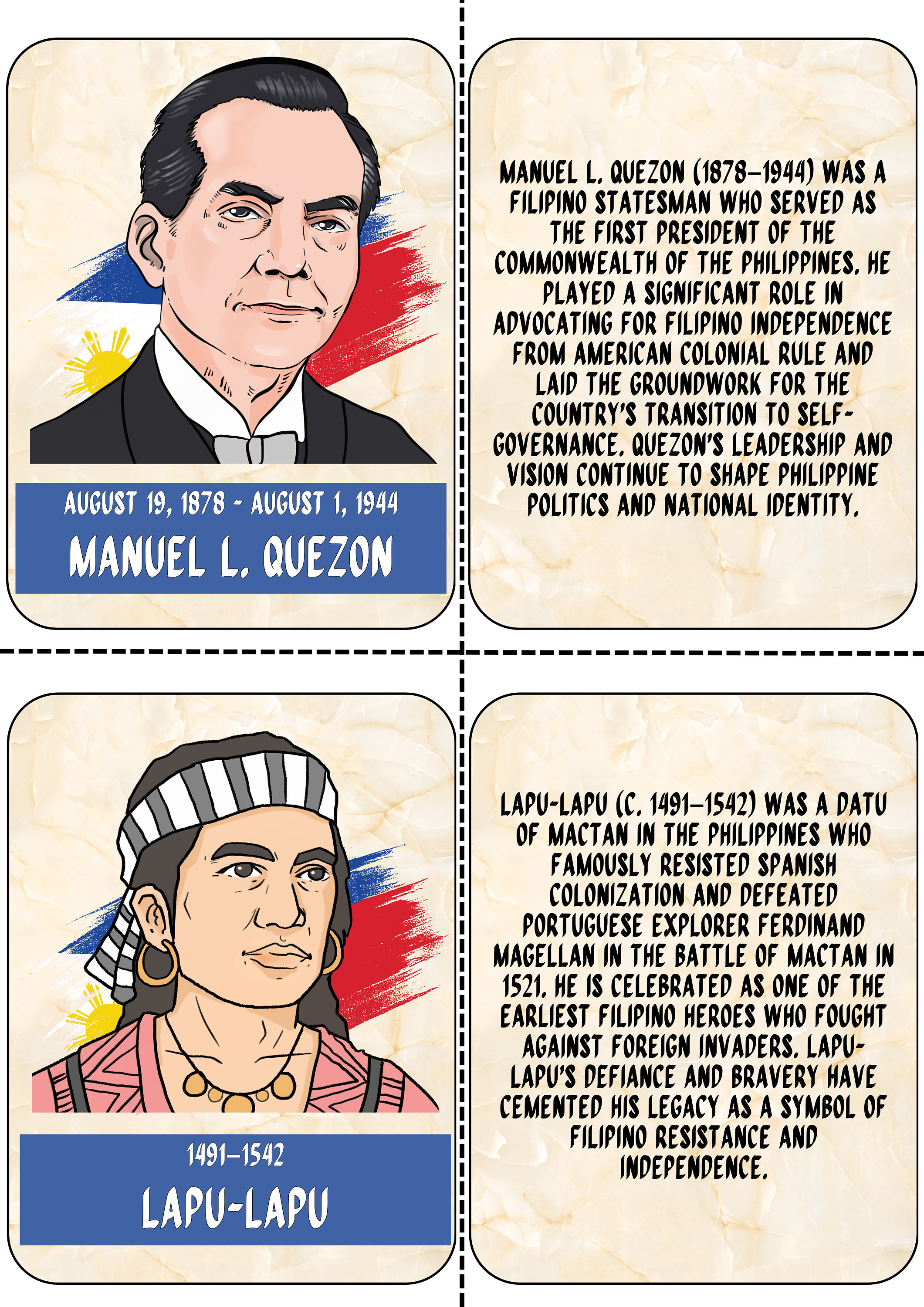 Flash Cards for Kids, Philippines Heroes, National Heroes of the ...