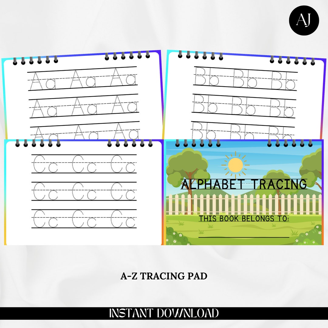 Alphabet A-Z Children's Book Tracing Book for Toddlers Ready to Print ...