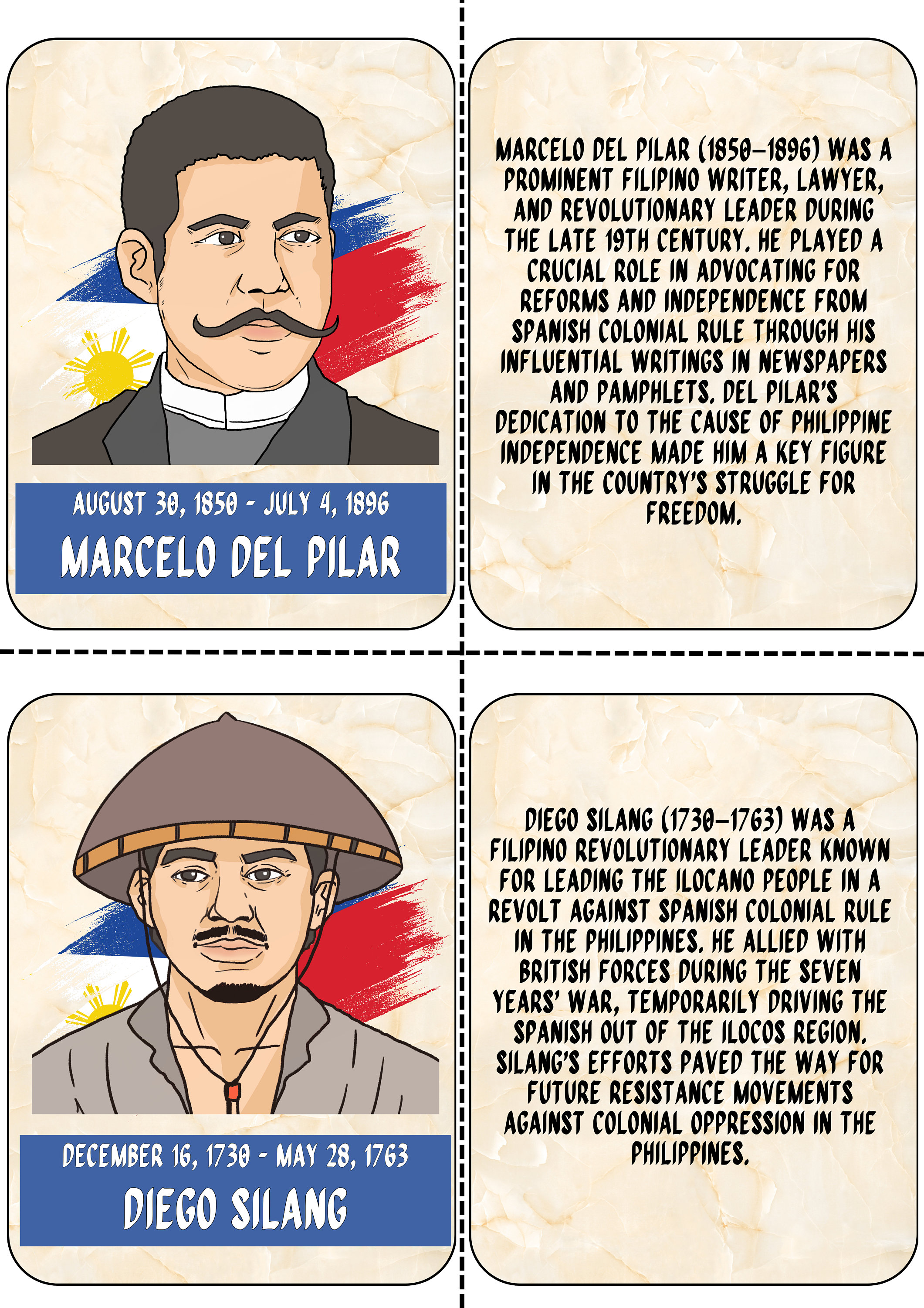 Flash Cards for Kids, Philippines Heroes, National Heroes of the ...