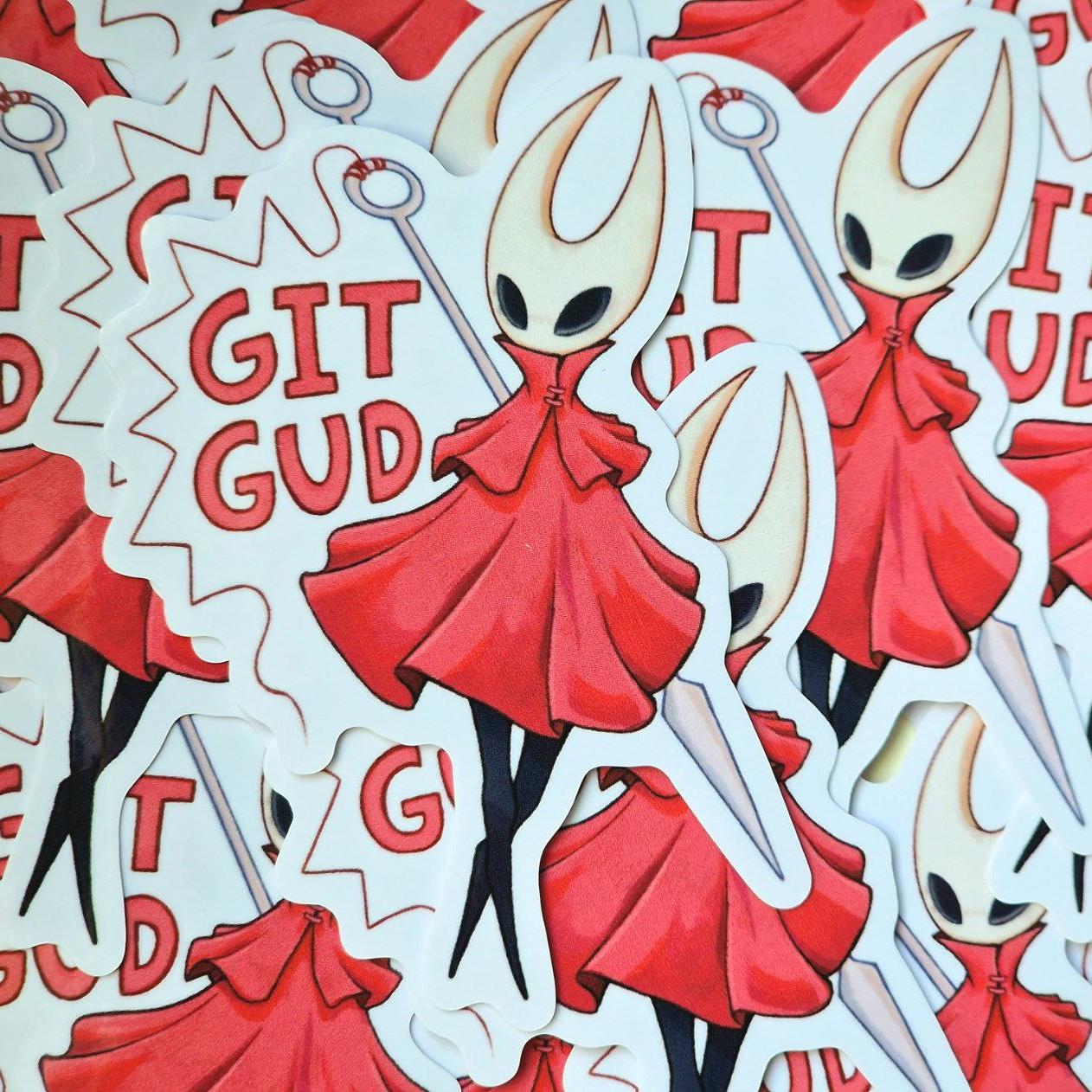 Hollow Knight Hornet Vinyl Sticker | Git Gud | Waterproof Sticker - Etsy