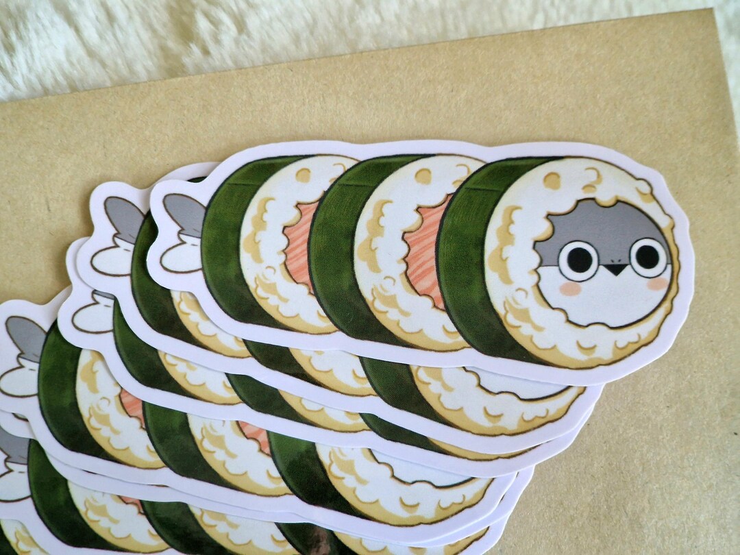 Sacabambaspis Maki Sushi Vinyl Stickers | Meme Fish Baspis, Makizushi | Waterproof Sticker - Etsy