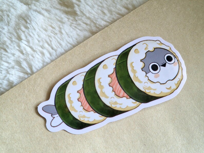 Sacabambaspis Maki Sushi Vinyl Stickers | Meme Fish Baspis, Makizushi | Waterproof Sticker - Etsy
