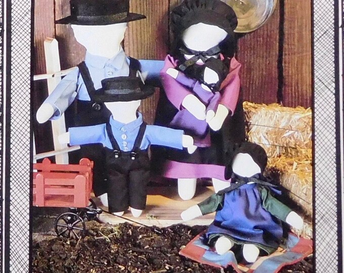 Amish Doll Family Soft Sculpture Pattern 1985 Amity Publications ...