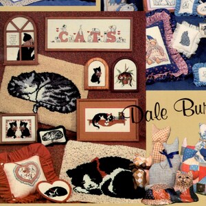 More Country Cats, Cross Stitch Designs Vintage 1988 by Dale Burdett DB ...