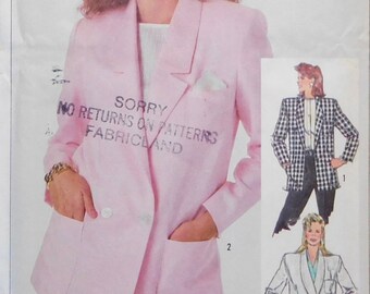 Simplicity 9610 Women Blazer Double Breasted Collar Slim - Etsy Canada