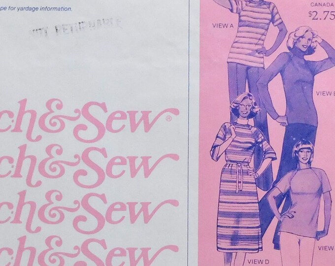 Stretch & Sew Ann Person Sewing Pattern 205 Raglan Dress and Top Bust ...