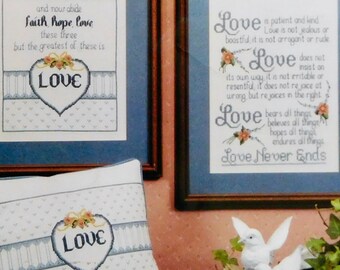 1 Corinthians 13 Cross Stitch - Etsy