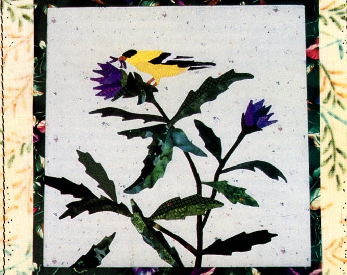 Songbirds in My Garden Quilt Block Pattern BOMSB1 American Goldfinch ...