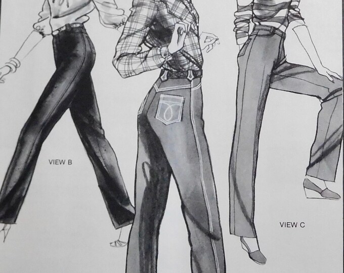 Stretch & Sew Ann Person Sewing Pattern 716 Designer Jeans Hip Sizes 30 ...