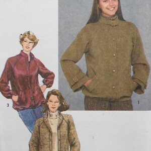Misses Unlined Jacket Simplicity Pattern 9743 UNCUT Vintage 1980 - Etsy