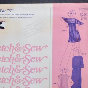 Stretch & Sew Ann Person Sewing Pattern 1530 the "t" Shirt, Tunic ...