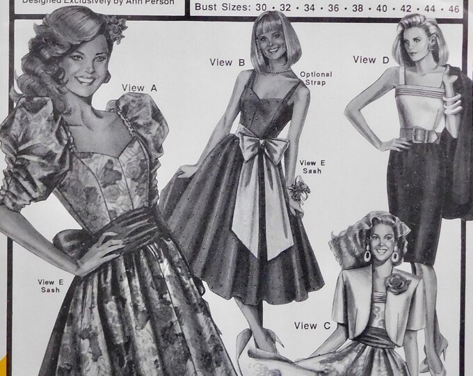 Stretch & Sew Ann Person Sewing Pattern 1559 Party Dresses - Etsy