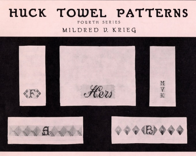 Huck Towel Patterns: Fourth Series by Mildred V. Krieg 1950 Swedish ...