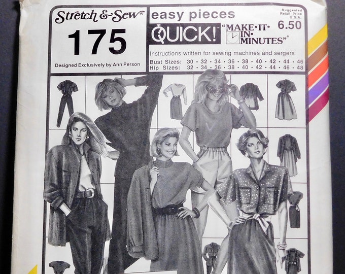 Stretch & Sew Ann Person Sewing Pattern 175 Easy Pieces Quick Tops ...