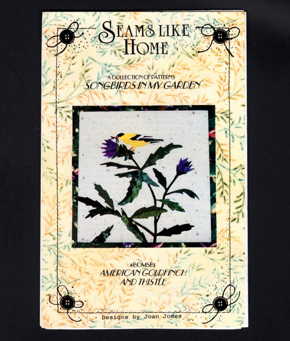 Songbirds in My Garden Quilt Block Pattern BOMSB1 American - Etsy