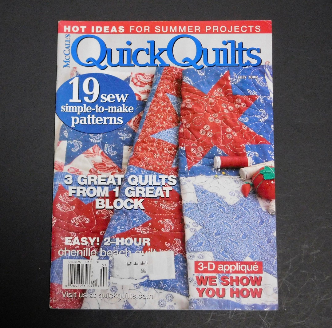 Mccall's Quick Quilts Magazine July 2005 Templates - Etsy