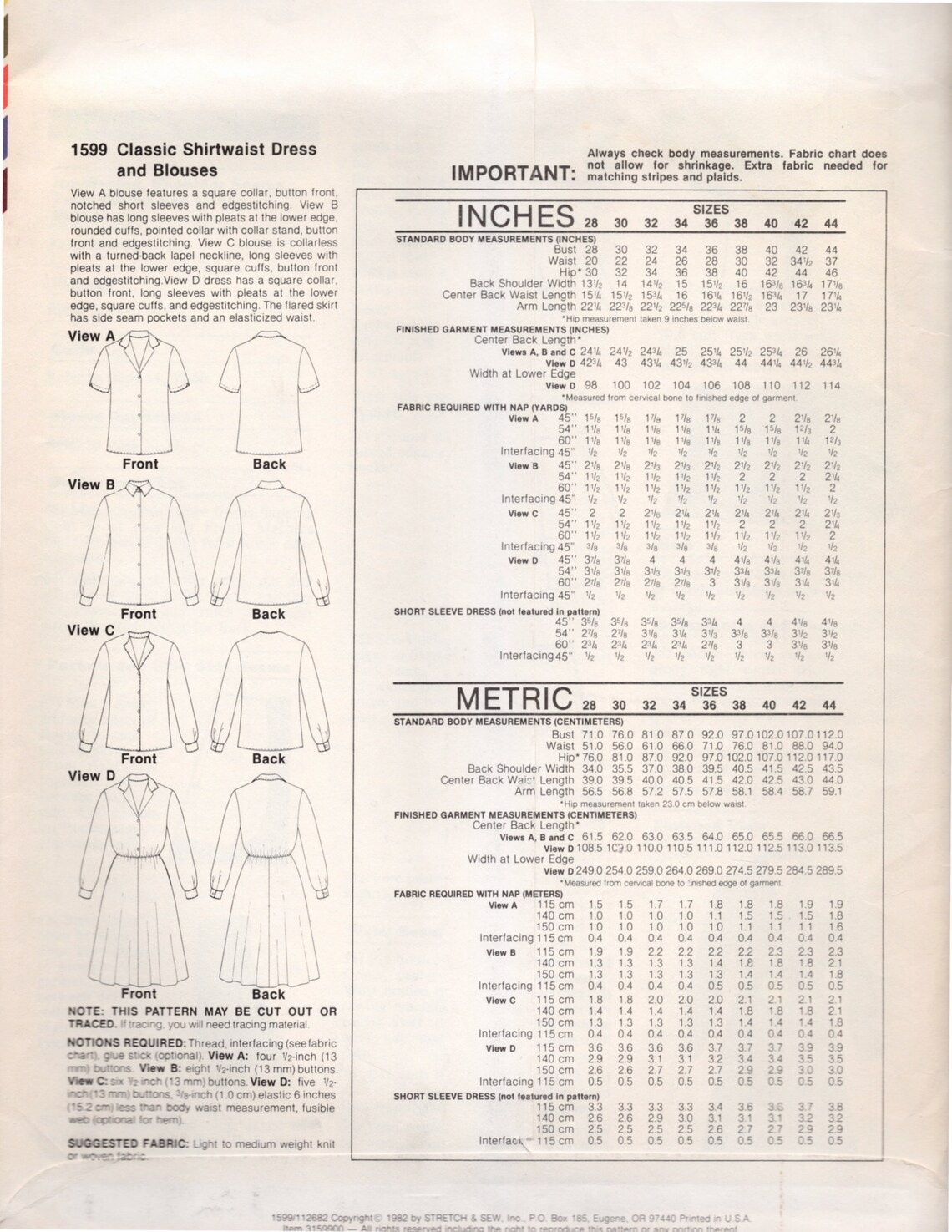 Stretch & Sew Ann Person Sewing Pattern 1599 Classic - Etsy