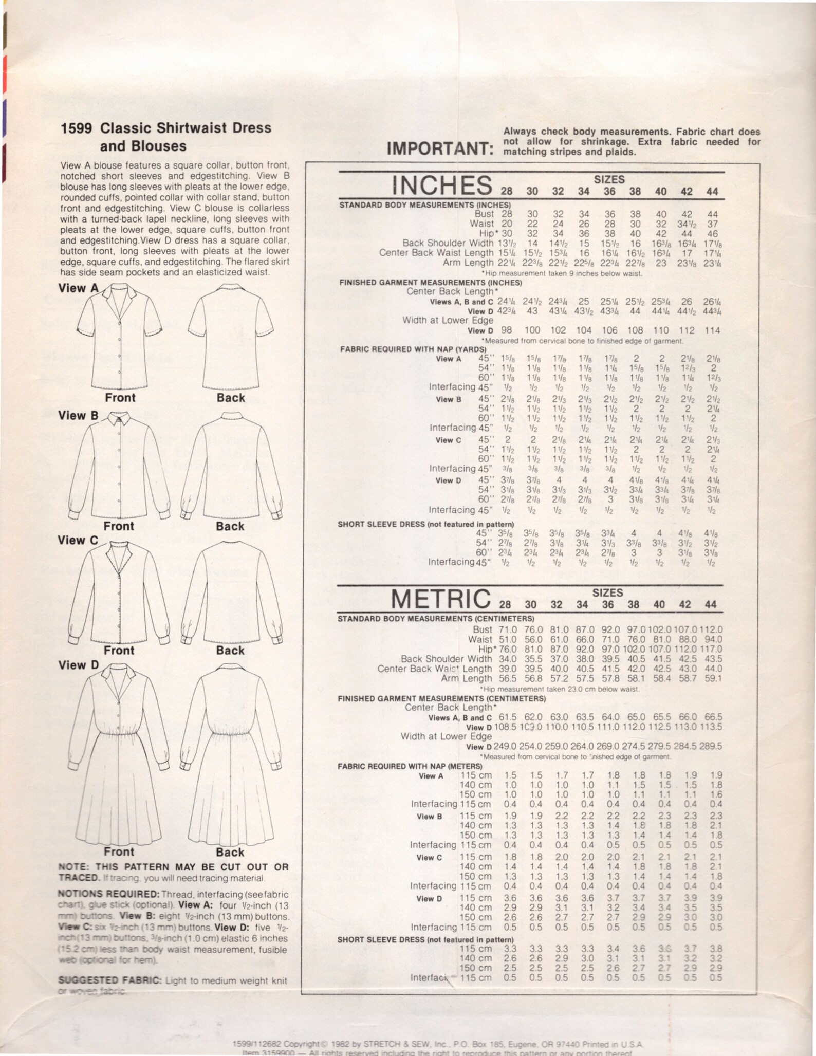 Stretch & Sew Ann Person Sewing Pattern 1599 Classic - Etsy