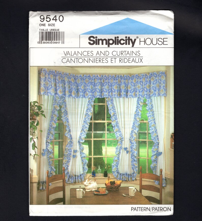 Valances and Curtains Simplicity House Sewing Pattern 9540 - Etsy
