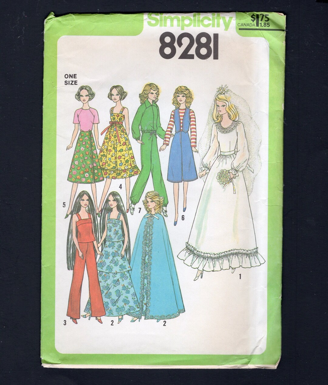 Barbie Doll Clothes Simplicity Pattern 8281, 11.5 Inch and 12.5 Inch ...