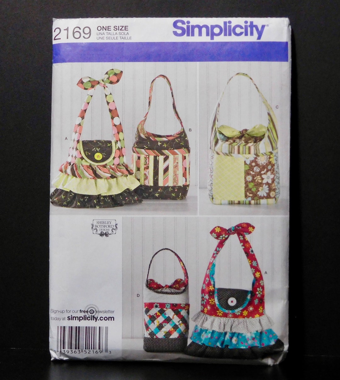 Simplicity Purses and Tote Bags Sewing Pattern 2169 Shirley - Etsy