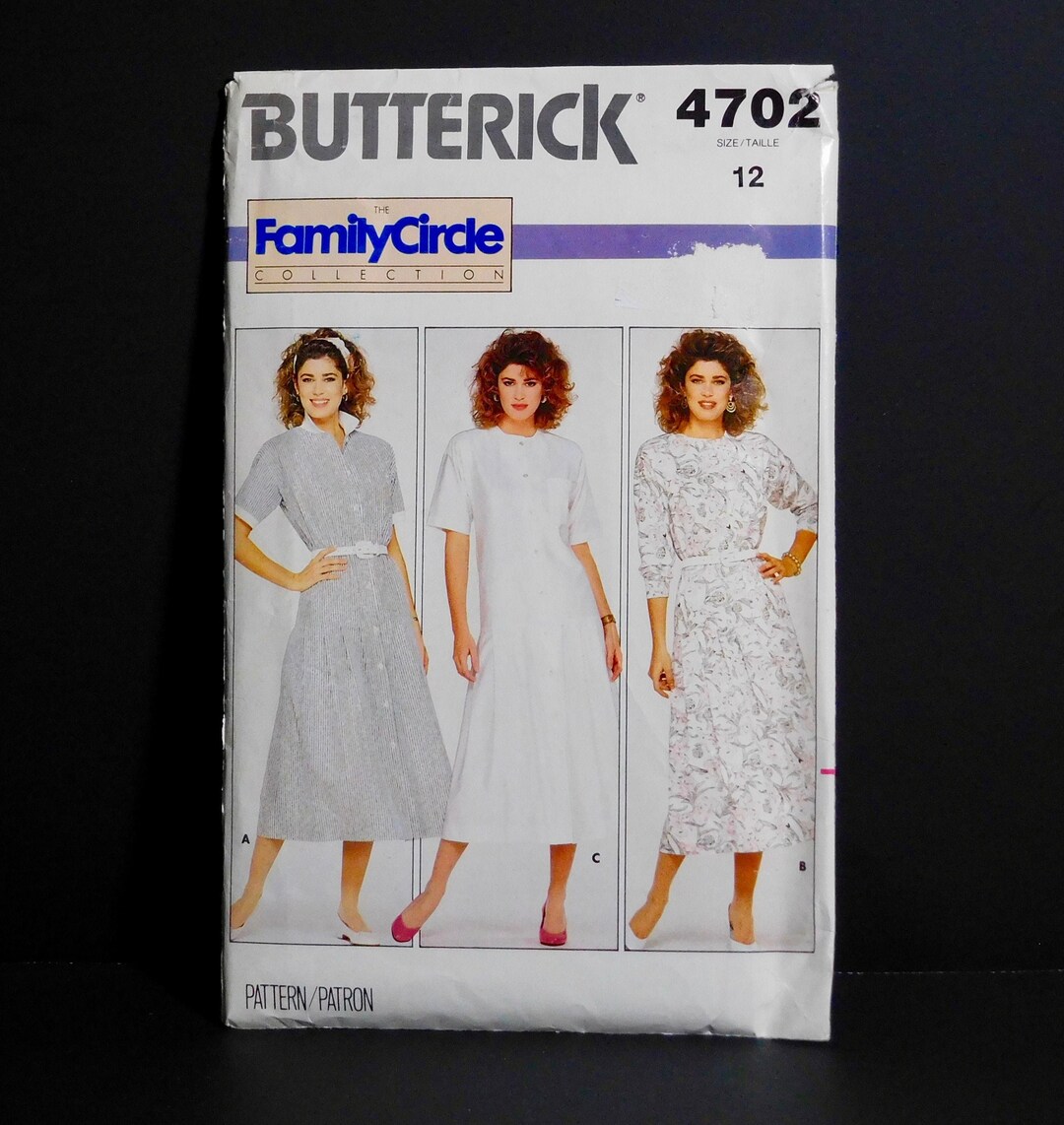 Butterick Misses Petite Dress Pattern 4702 UNCUT Vintage 1987 Family ...