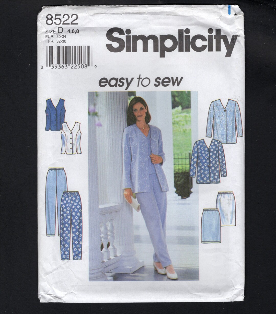 Easy Misses Top, Jacket, Skirt, Pants Simplicity Sewing Pattern 8522 ...