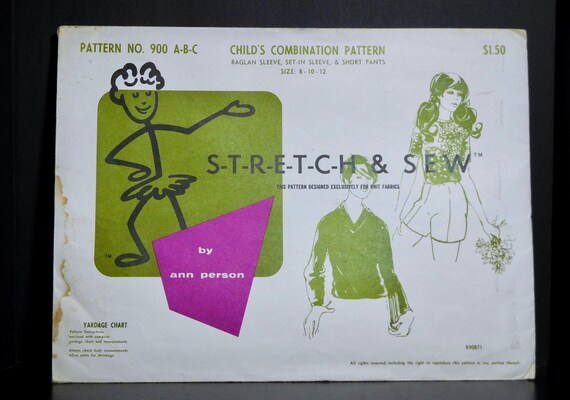 Stretch & Sew Ann Person Sewing Pattern 900 Child's Short - Etsy