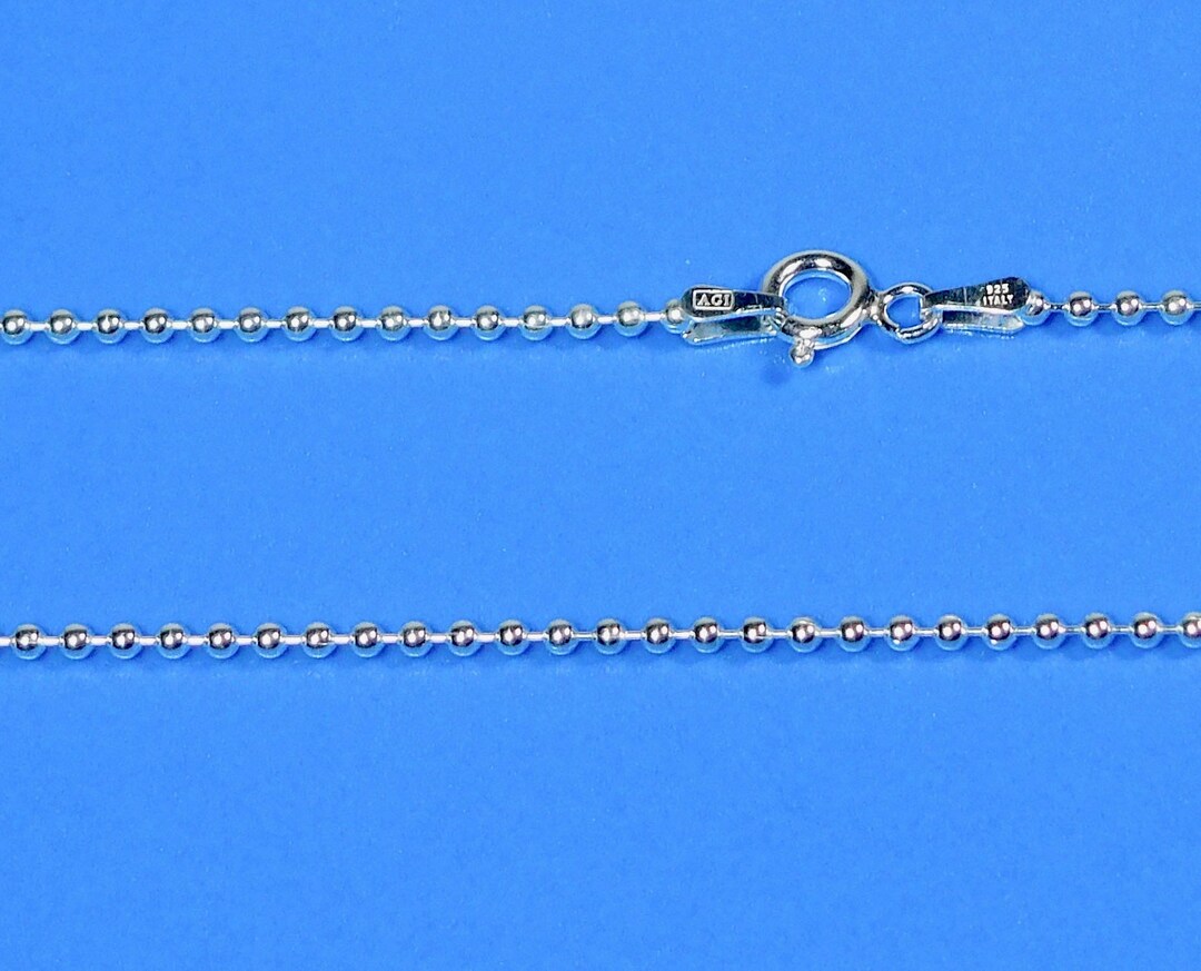 30 Inch Sterling Silver 1.8 Mm Ball Pendant Chain 925 Silver Jewelry ...